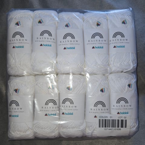 10 stk Rainbow 8/8 100% Cotton | FINN-torget