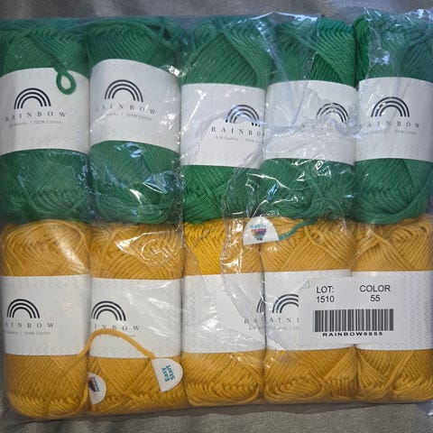 10 stk Rainbow 8/8 100% Cotton | FINN-torget