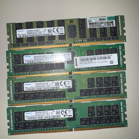 Serverminne – 2 × 32 GB DDR4 RDIMM (totalt 64 GB) | FINN-torget