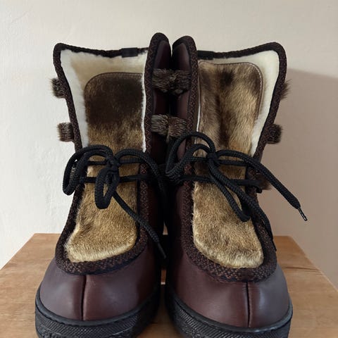Topaz selskinn sko - lite brukt - ekte pels | FINN-torget