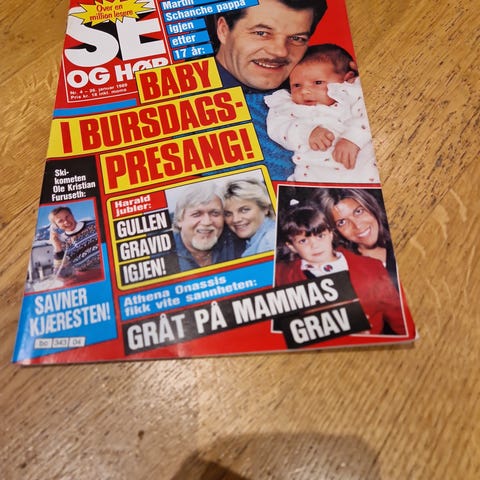 RESERVERT Se og Hør 1990 ,Cowboy- Laila , SOLO Rowan Atkinson, Skorgan ...