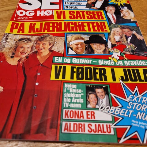 RESERVERT Se og Hør 1990 ,Cowboy- Laila , SOLO Rowan Atkinson, Skorgan ...