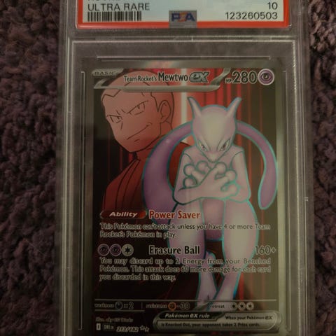 Team Rocket's Mewtwo ex #240 Pokemon Destined Rivals PSA 10 | FINN-torget