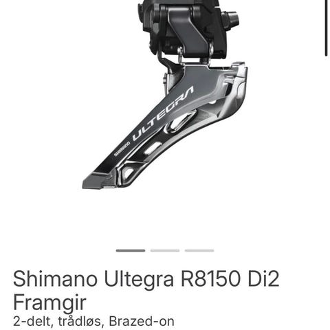 Shimano 105 R7150 Di2 Frontgir 2x12s, Down-Swing, Braze-on | FINN-torget