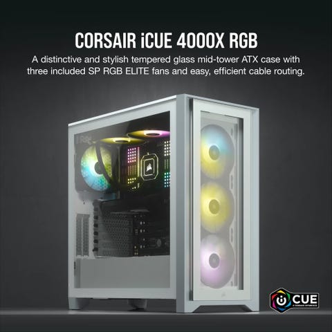 Corsair iCUE 5000T-RGB PC-kabinett hvit | FINN-torget