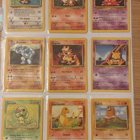 Vintage Pokemon-kort (©1995 Nintendo) – Base-sett | FINN-torget