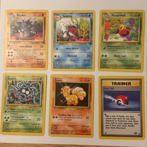Vintage Pokemon-kort (©1995 Nintendo) – Base-sett | FINN-torget