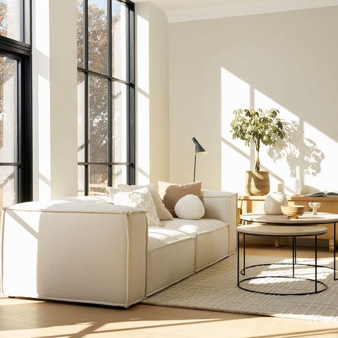 Billie 3-Seters Sofa Creme Teddy fra Sleepo | FINN-torget