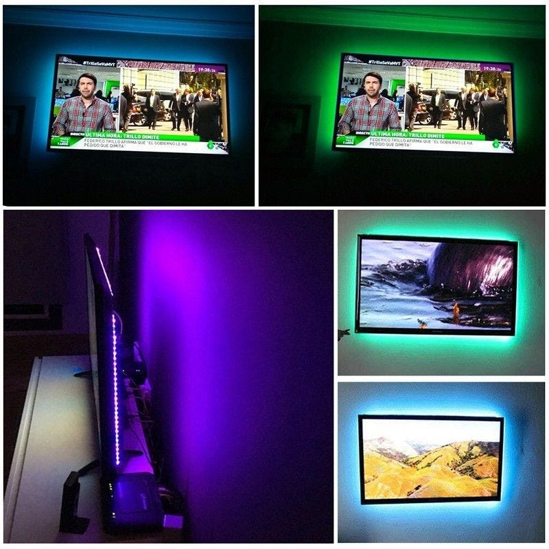 TV Ledlys LED - strips lys bak Gaming Led edlys til PC skjerm monitor ...