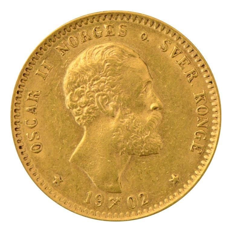 1902 Norge 10 Kroner 4,03 Gram Gull Kv 1+ M/Etui | FINN-torget