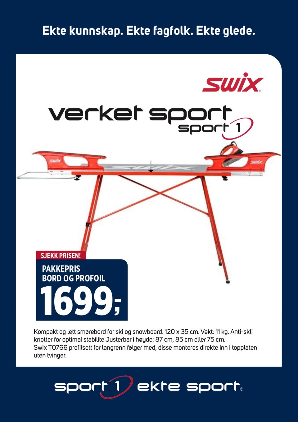 Swix T75W smørebord med profiler | FINN-torget