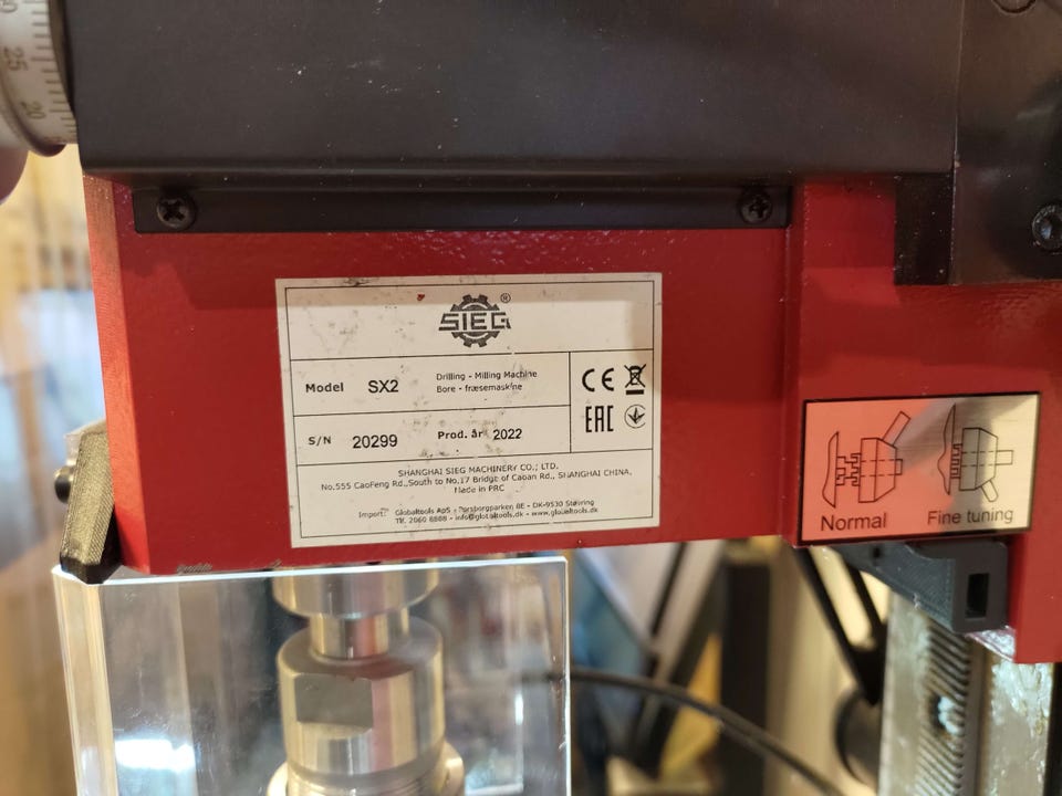 Sieg SX2 Søyle-fres med bord og verktøy | FINN torget