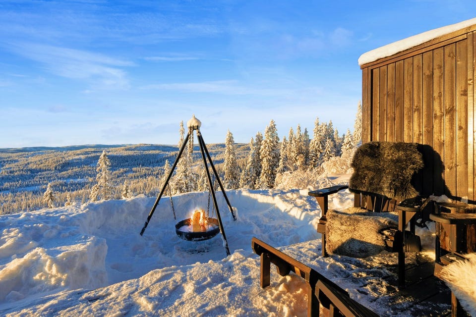 Lekker og nyere fritidseiendom fra 2018 - Panoramautsikt utover ...