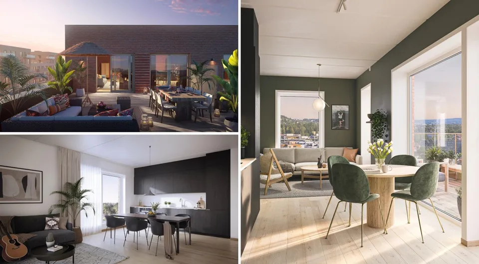 Nye leiligheter med kr. 0 i forskudd. Bra standard med vannbåren varme i gulv og flott kjøkken ...