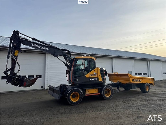 Til salgs: Volvo EWR130 Hjulgraver m Rototilt og 2 skuffer. 525 Timer ...