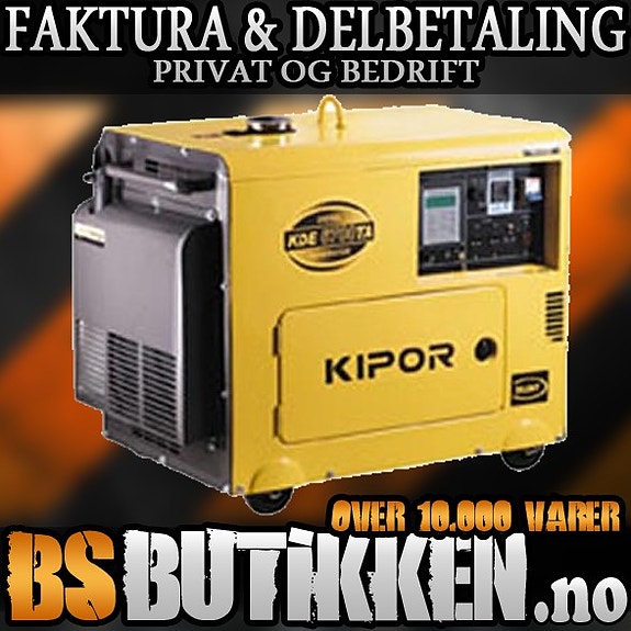 Kipor KDE 6700 TA3 strømaggregat 4.8kw, 1-3-fas 400/230v m/elstart - 28 ...
