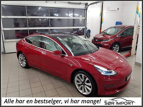 Bruktbil til salgs: Tesla Model 3 - 2019 - Rød - 463 hk - Sedan | FINN.no