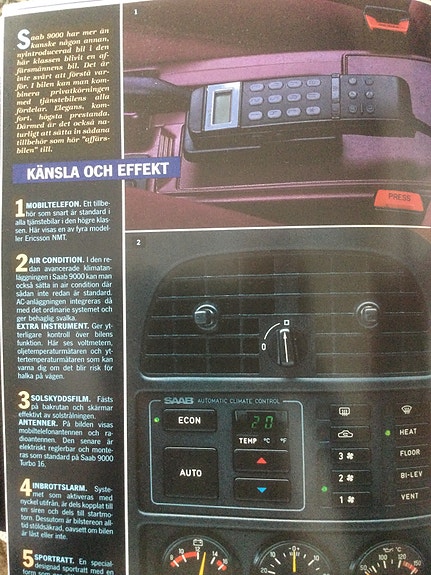 Saab 9000 Joystick