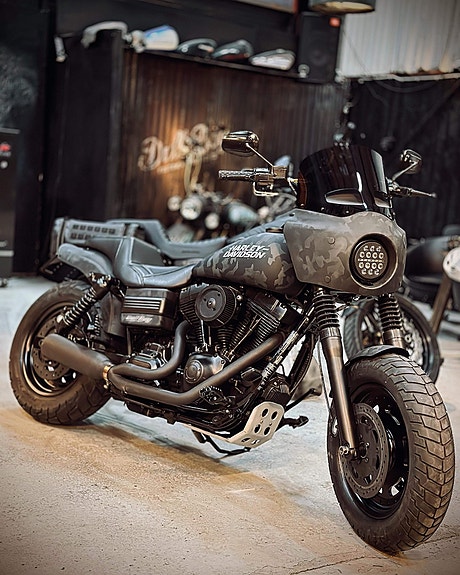 Til salgs: Harley-Davidson FAT Bob by Dull Boy Customs, Se bilder - 2011 | FINN.no