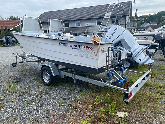 Til salgs: Viking West 590 m 60 Honda alt utstyr også henger ny ubrukt ...