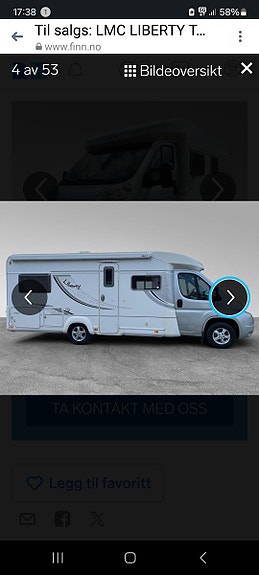 Bobil til salgs: LMC Ti662 - 2008 - Delintegrert - 131 hk - 2,3 l | FINN.no