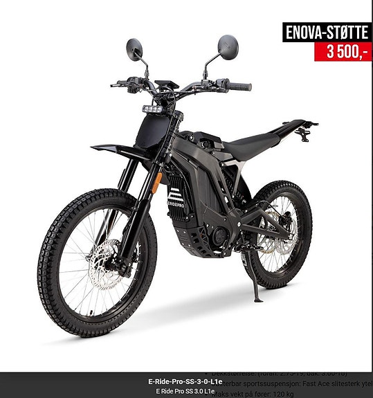 Til salgs: Andre ERIDE PRO SS v3.0 Moped L1e - 2025 | FINN.no