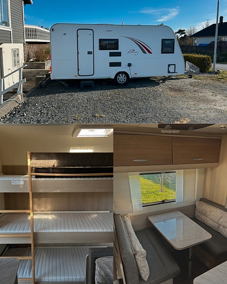 Campingvogn til salgs: Bürstner Premio 485 tk mower - 2017 - Soveplasser 6 - Egenvekt 1 000 kg ...