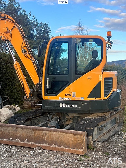 Til salgs: Hyundai Robex 80 CR-9A Beltegraver m tilt, 2 skuffer og ...