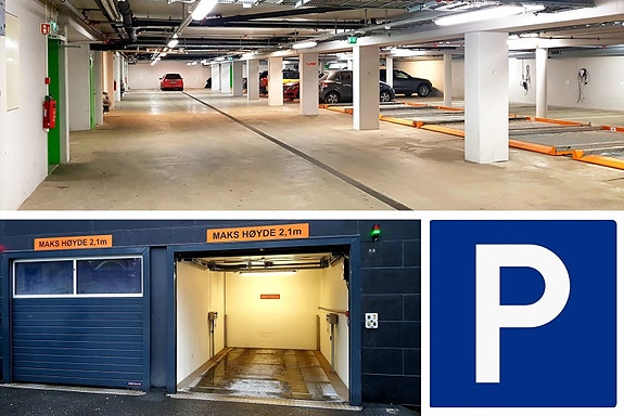 Garasjeplass til leie i lukket garasjeanlegg med bilheis og El-bil ...