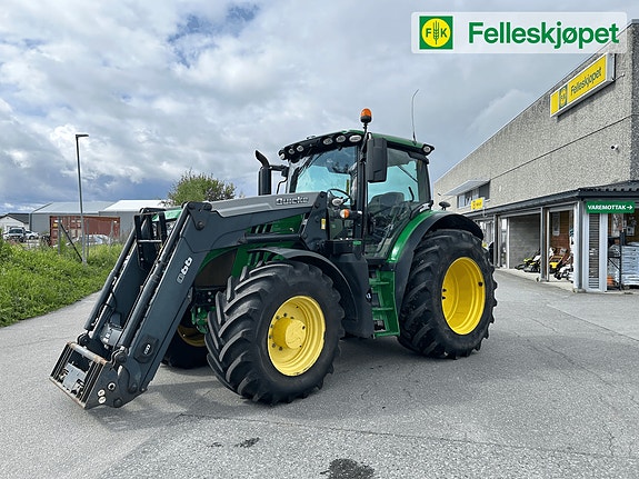 Til salgs: John Deere 6155R 50kmt, Autopower, laster, autotrack, eu-ok ...