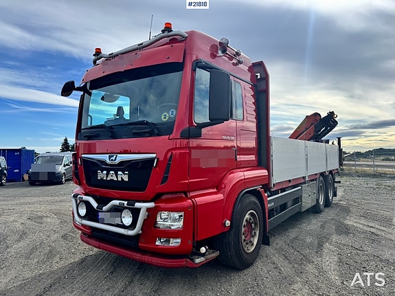 Til salgs: MAN TGS 26.500 6x4 Kranbil m 19 tm Bakmontert kran. SE VIDEO ...