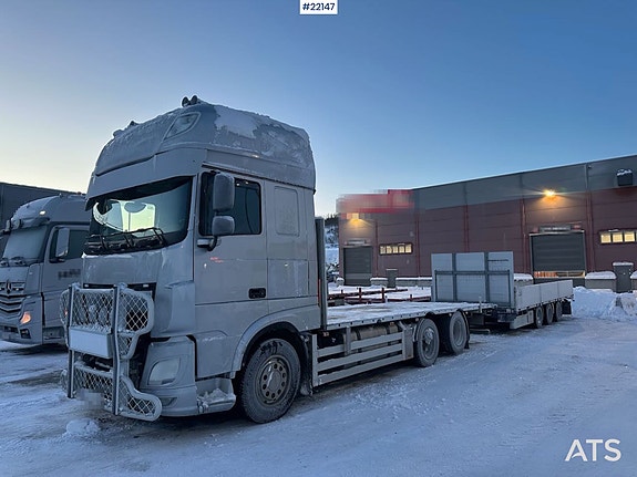Til salgs: DAF DAF XF 530 FAS 6x2 planbil m 2017 DAMM trippel ...